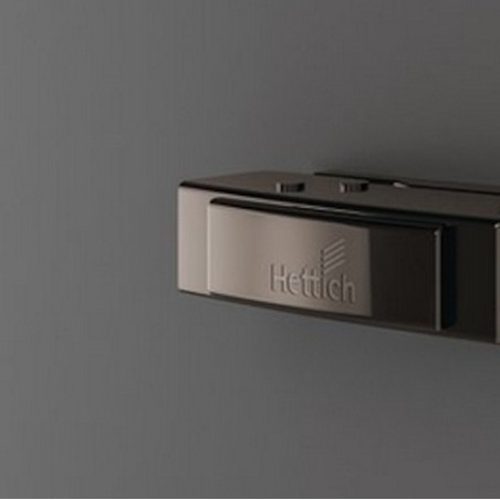 Tapa brazo SENSYS logo HETTICH obsidian black
