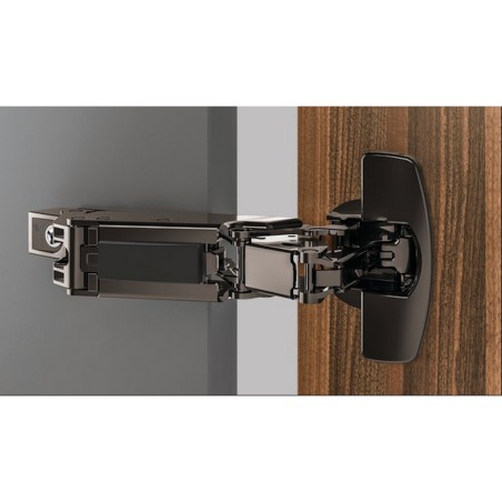 Bisagra Hettich SENSYS 8657i 165º Solapada TH52 montaje tornillos a 52 mm con amortiguación Obsidian